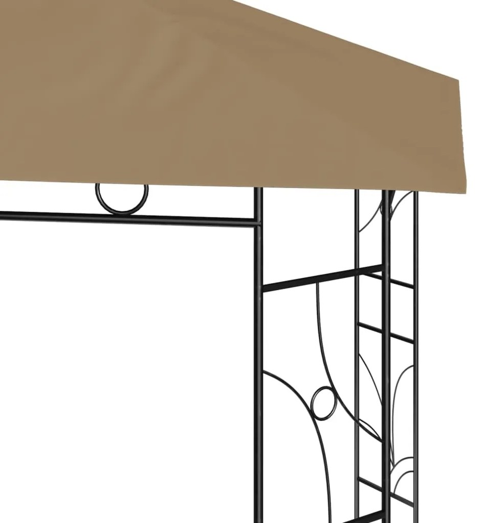 vidaXL Marketos Altán 3 x 3 x 2,7 m taupe 160 g/m²
