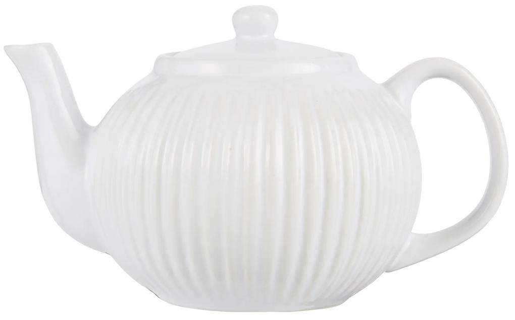 IB LAURSEN Keramická konvice Mynte Pure White 1 l, bílá barva, keramika