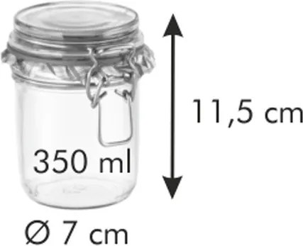 TESCOMA Zavařovací sklenice s klipem DELLA CASA 350 ml