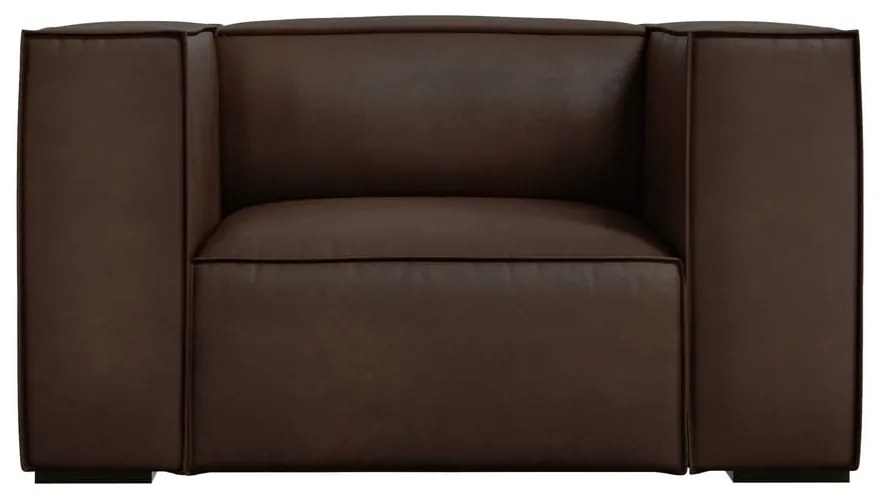 Tmavě hnědé kožené křeslo Madame - II. jakost – Windsor &amp; Co Sofas