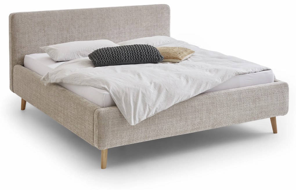 Čalouněná postel MATTIS 180x200 cm; béžová