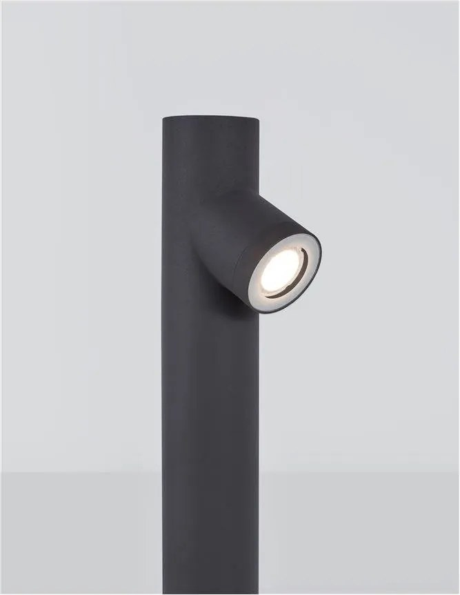 NV 9291702 Venkovní sloupkové svítidlo RAMO tmavě šedý hliník skleněný difuzor GU10 1x7W 220-240V IP65 bez žárovky - NOVA LUCE