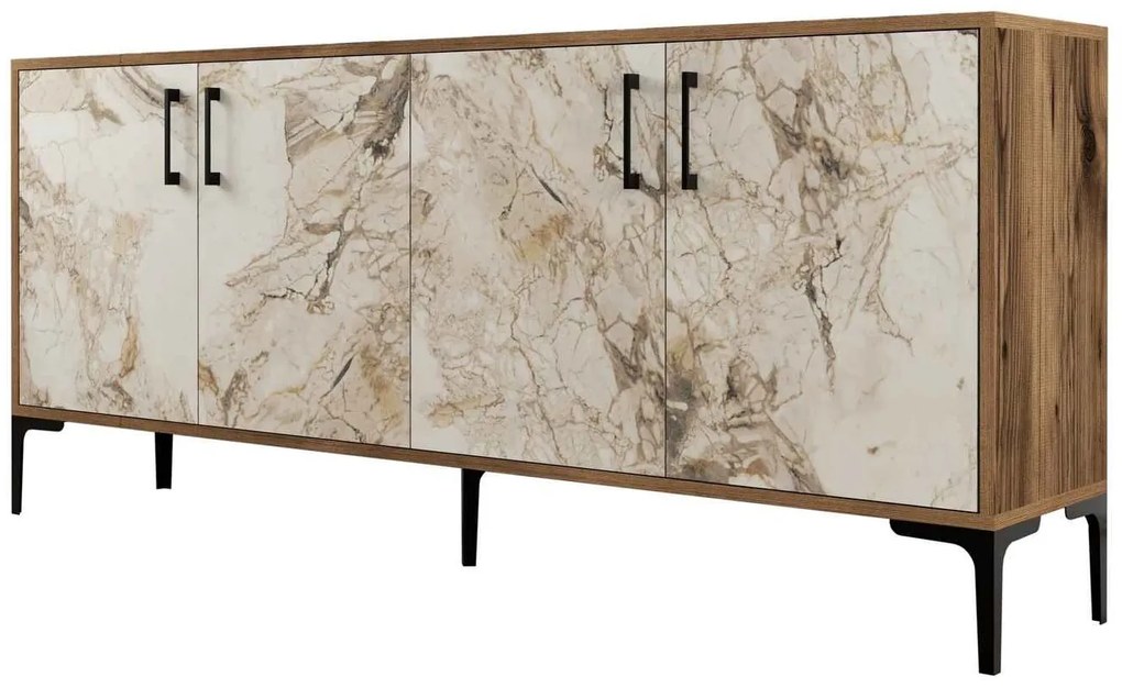 Designová komoda Harsha 180 cm vzor mramor