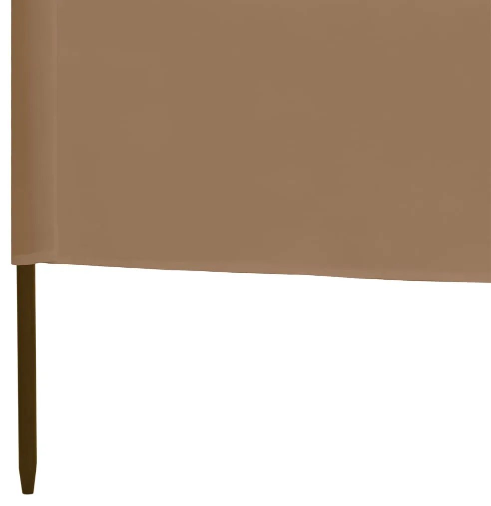 vidaXL Marketos 3dílná zástěna proti větru látková 400 x 160 cm taupe