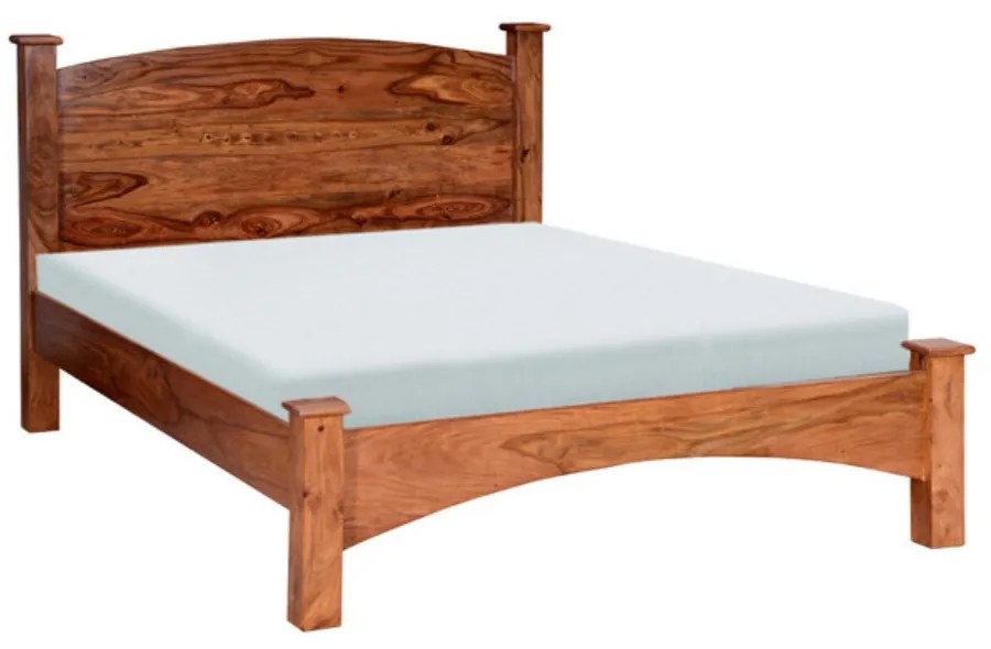 Massive home | Dřevěná postel z palisandrového dřeva Massive Home Irma II 160 x 200 cm Palisandr Ořech
