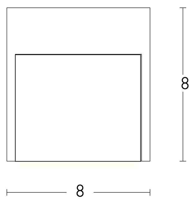 Zambelis E111 venkovní nástěnné LED svítidlo grafit, 3W, 3000K, 8cm