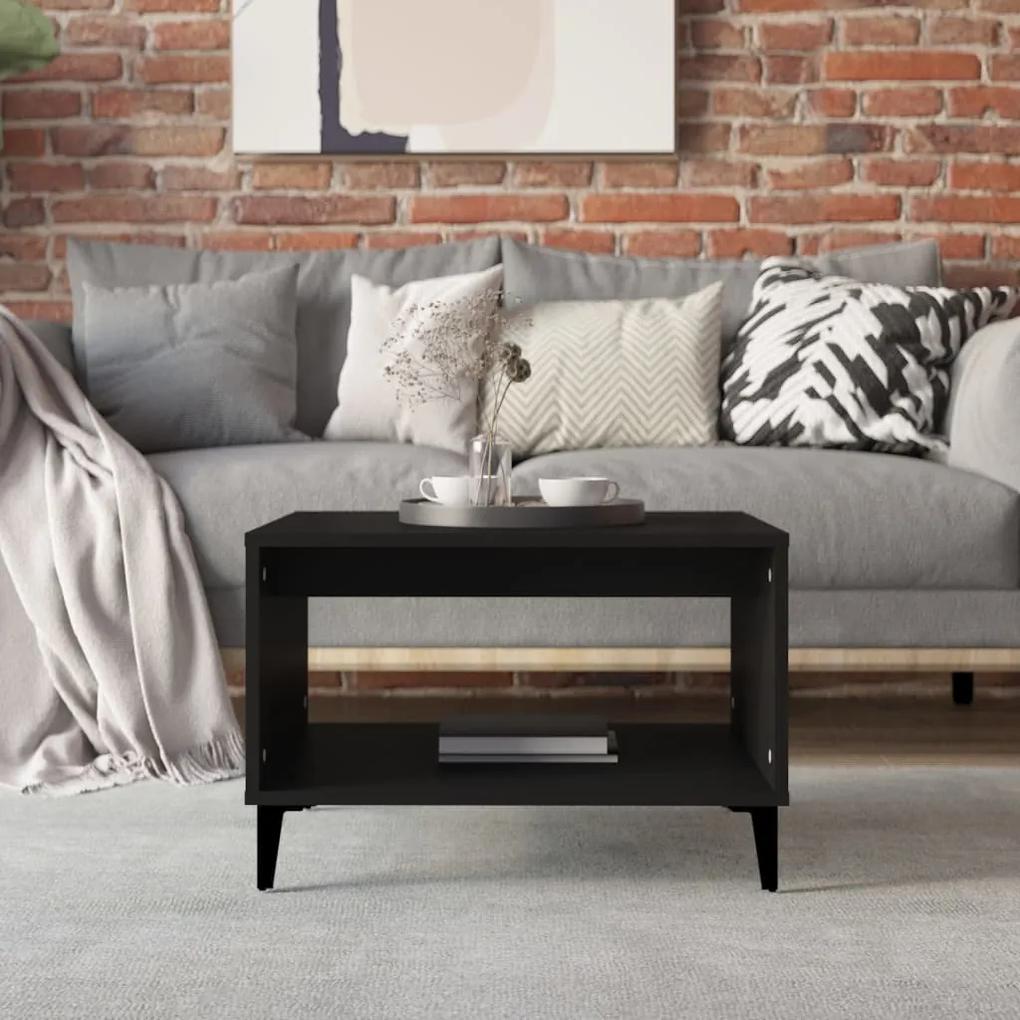 Konferenční stolek černý 60 x 50 x 40 cm kompozitní dřevo - Default Title