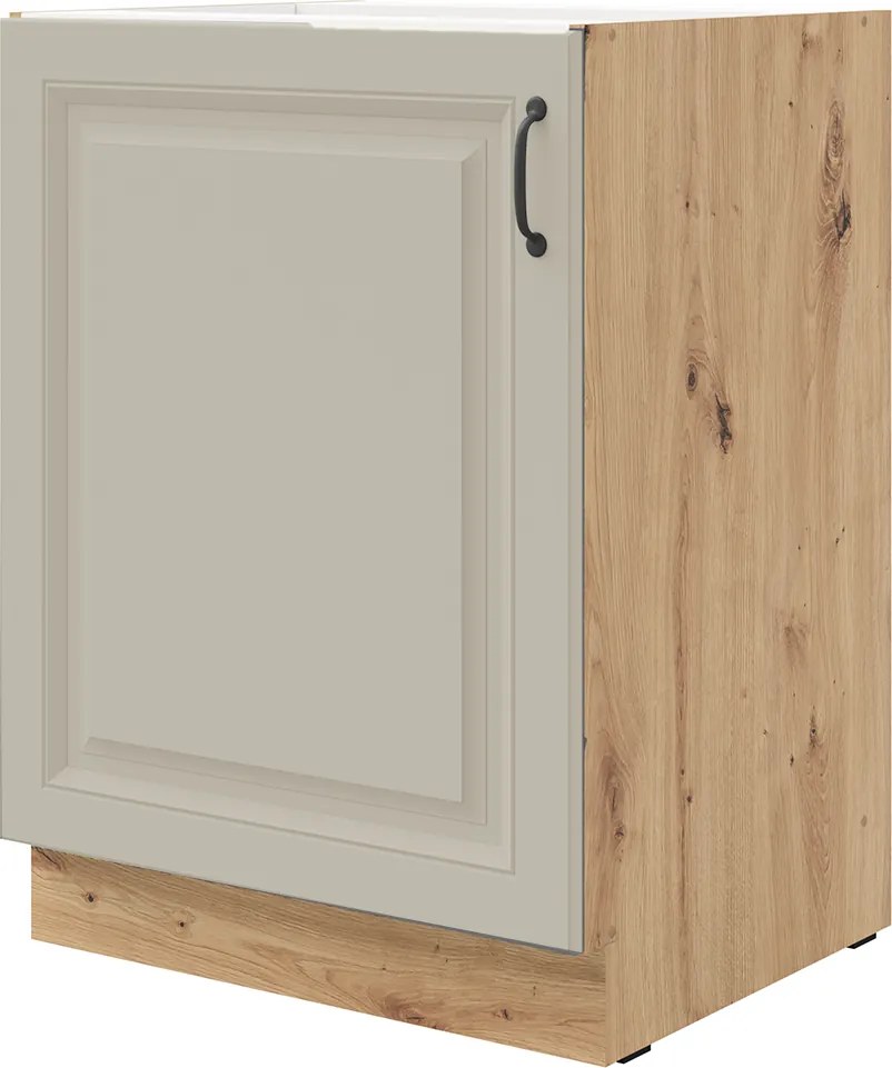 STILO ac | dolní skříňka 60 D 1F s policí | 60 cm | UNI dvířka | artisan/světle šedá