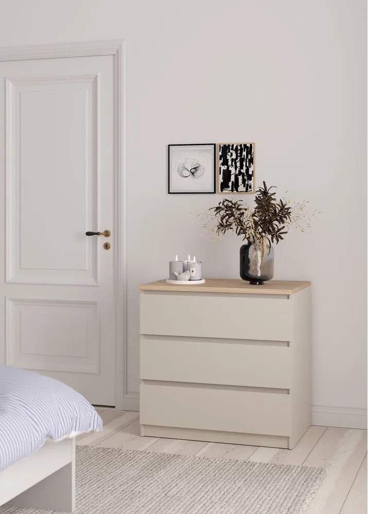 Krémová komoda 77x76x50 cm Naia – Tvilum