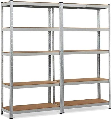 Fistar Regál 200x100x60 cm kovový zinkovaný 5-policový, nosnost 750 kg