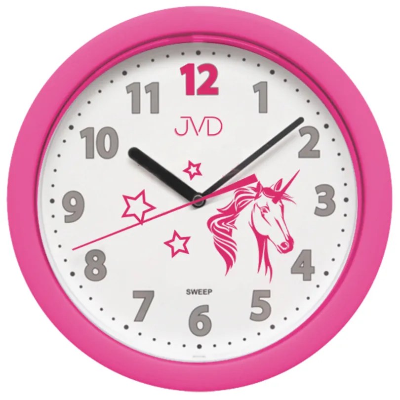 JVD Dětské růžové hodiny JVD HP612.D7