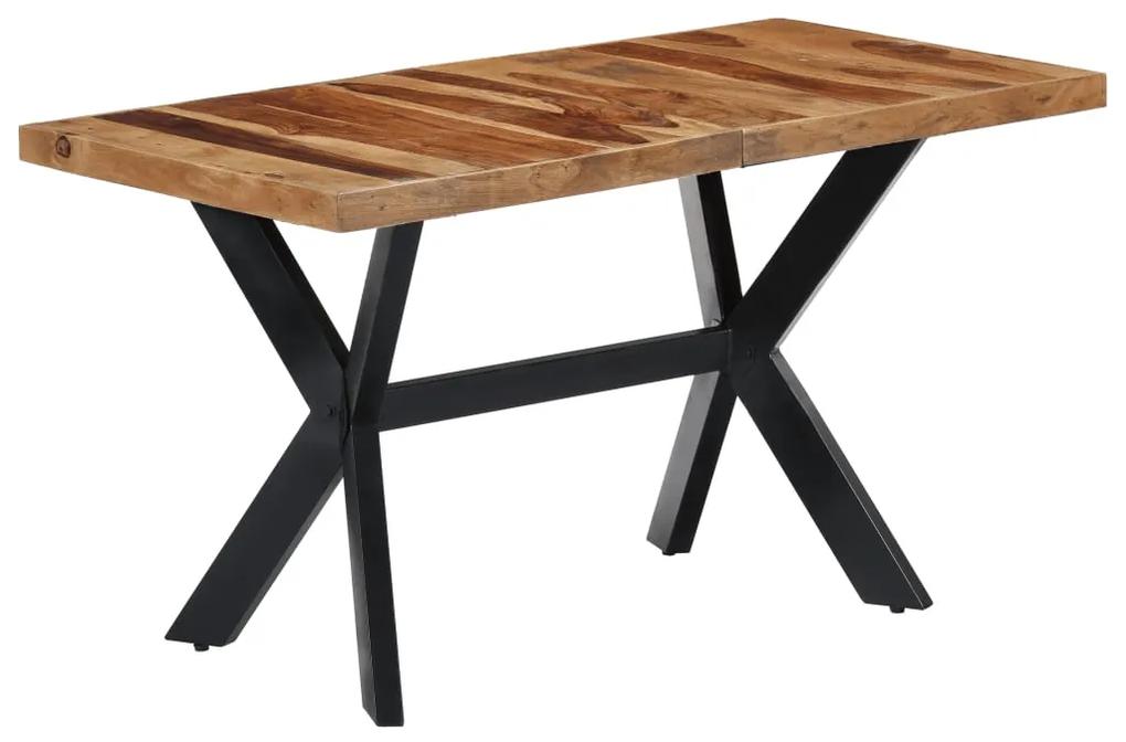 247440 vidaXL Jídelní stůl 140 x 70 x 75 cm masivní sheeshamové dřevo