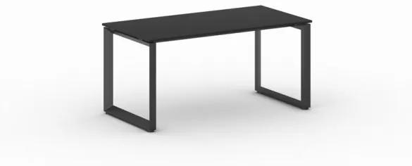 Kancelářský stůl PRIMO INSPIRE, černá podnož, 1600 x 800 mm, grafitová