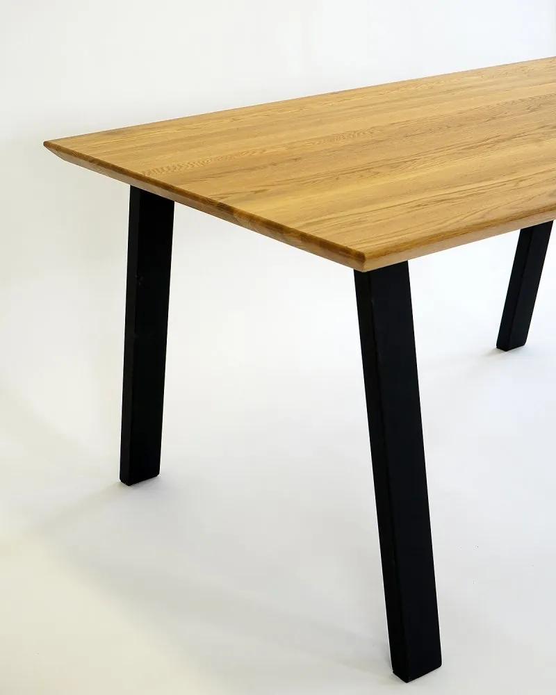Jídelní stůl s masivní dubovou deskou Modena 1600 x 900 mm