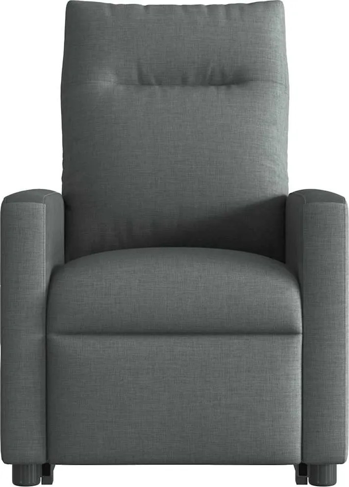 Elektrické zvedací polohovací křeslo tmavě šedé textil 3324067