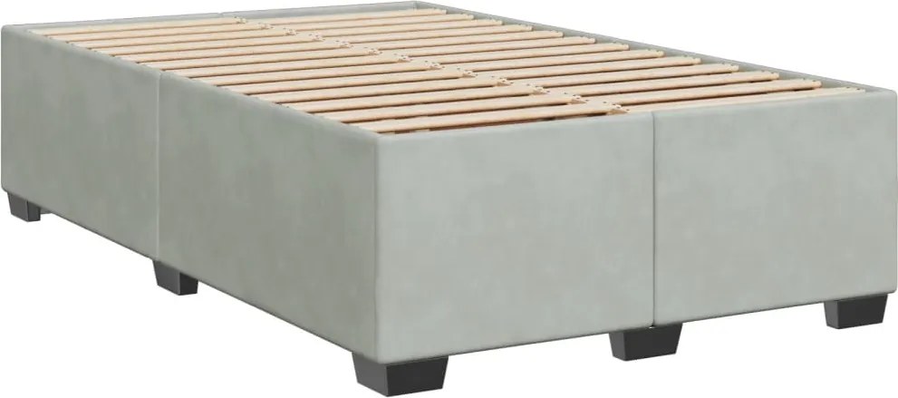 Box spring postel s matrací světle šedá 120x190 cm samet 3290858