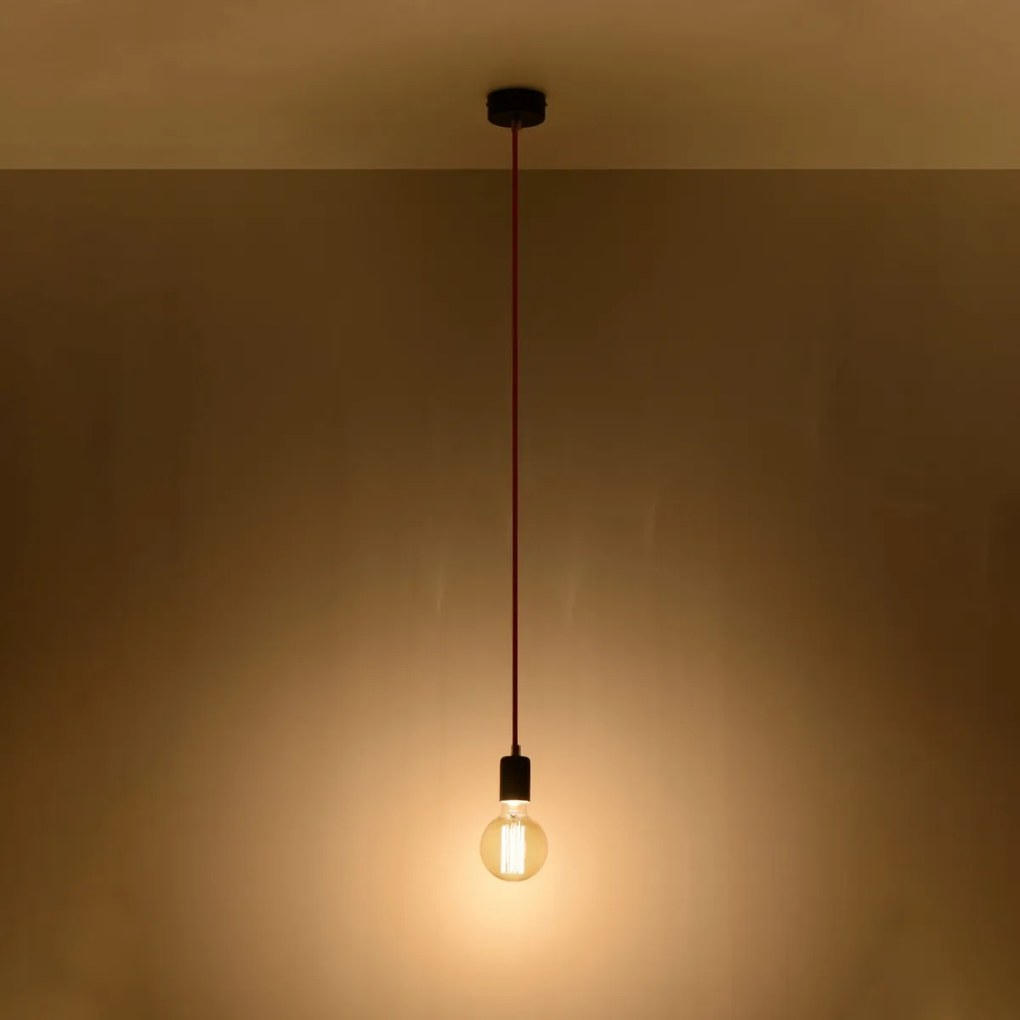 Sollux Lighting Závěsné svítidlo EDISON černé
