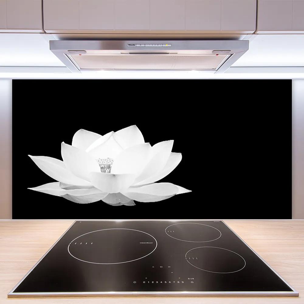 Kuchyňský skleněný panel Květ Rostlina Příroda 125x50 cm