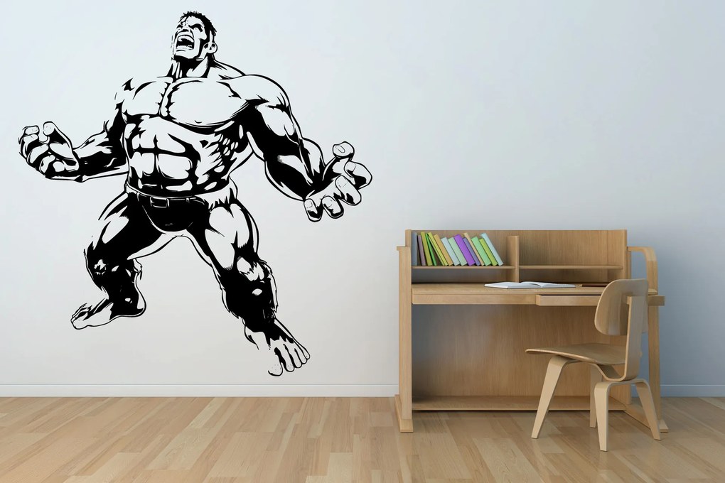 Lepy.cz Samolepka na zeď Hulk níčit Velikost (šířka x výška): 80x83cm, Barevná varianta: Bílá