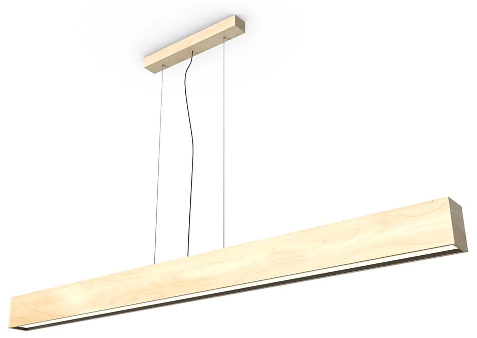 Závěsné lineární dřevěné svítidlo nad stůl woodLED Linus  Závěsné lineární dřevěné svítidlo nad stůl woodLED Linus Délka: 1600 mm, Dřevodekor: Javor,…