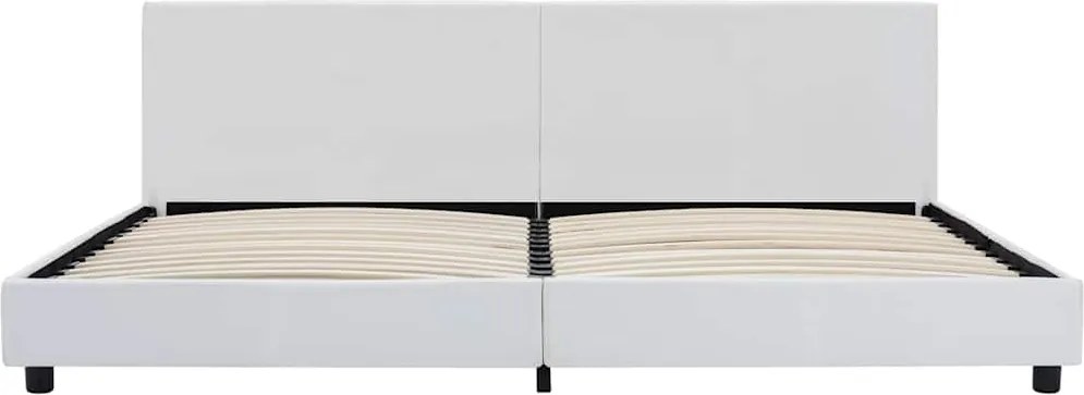 Rám postele bílý umělá kůže 180 x 200 cm 284767