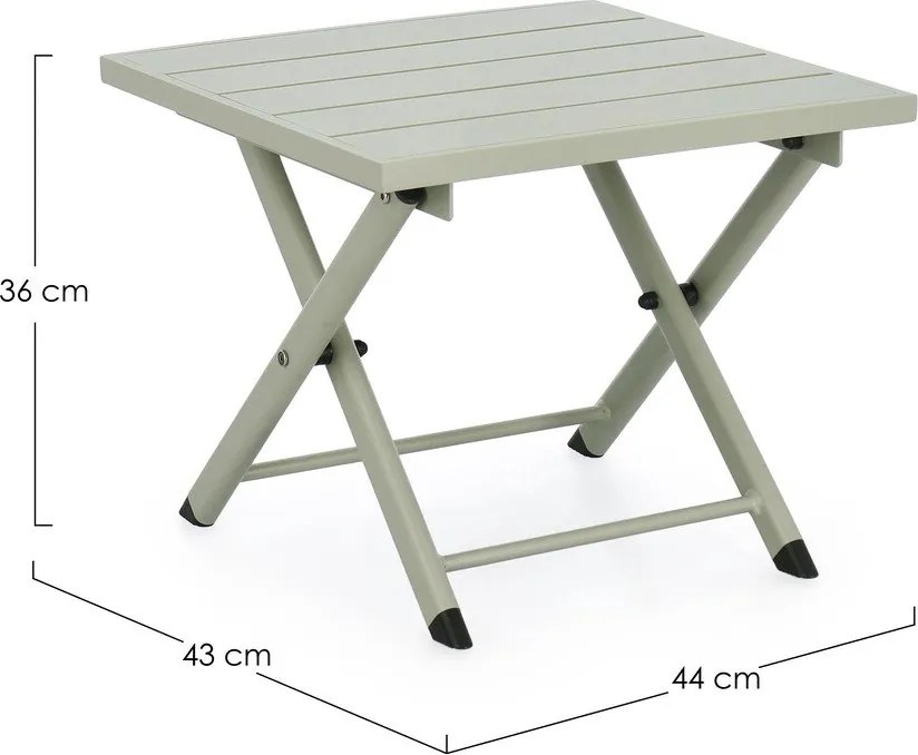 Hliníkový zahradní konferenční stolek 43x44 cm Taylor – Bizzotto