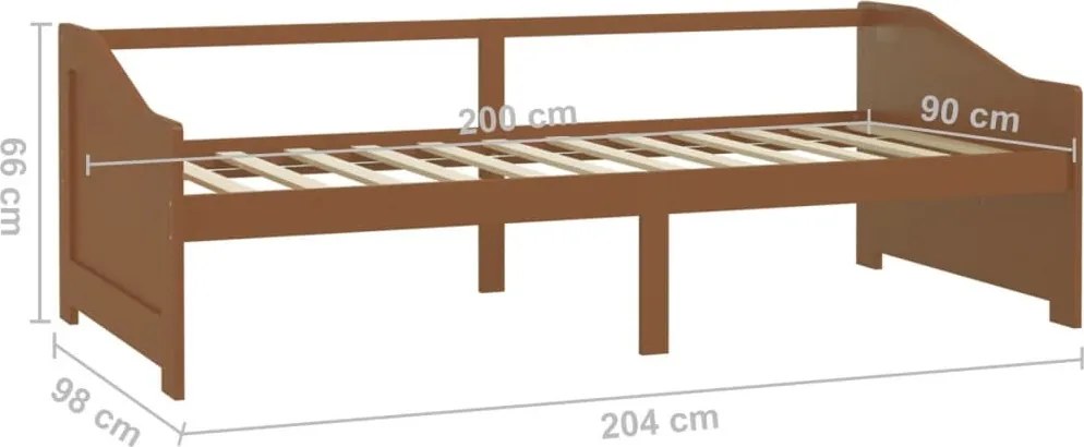 vidaXL 3místná válenda masivní borovice 90 x 200 cm [322166] Barva: Bílá