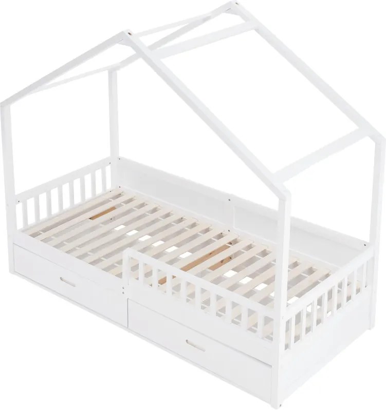 Postel Montessori BIANKA 90x200, masiv bílá Kondela 0000396817