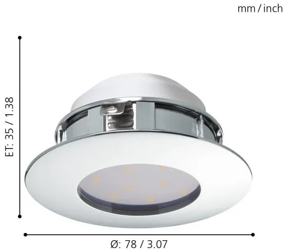 Eglo 95818 - LED podhledové svítidlo PINEDA 1xLED/4,9W/230V