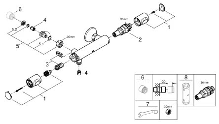 GROHE 34799000 - Termostatická sprchová baterie PRECISION FLOW DN 15 chrom