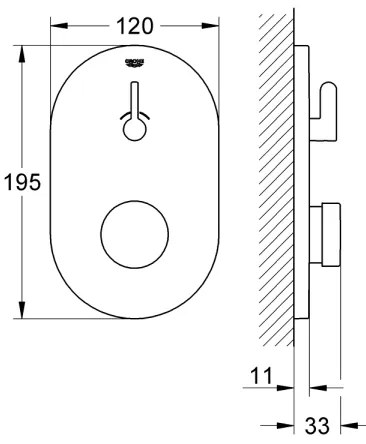 GROHE 36321000 - Samouzavírací sprchová baterie EUROSMART COSMOPOLITAN T chrom