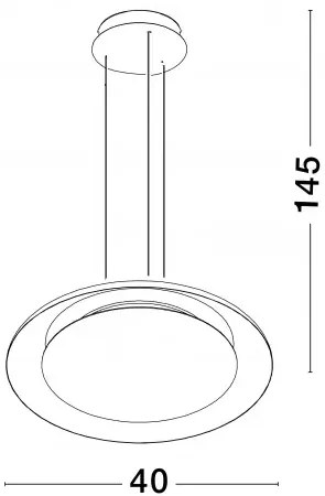 LED stmívatelný černo-bílý designový lustr Epos