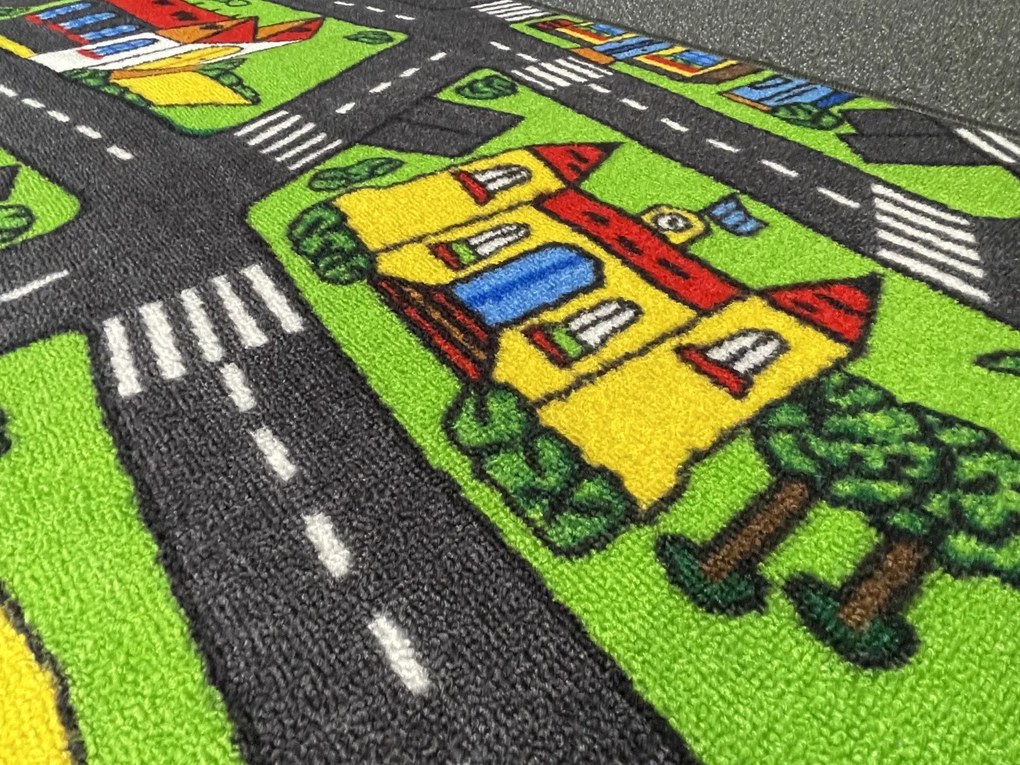 Vopi, Dětský kusový koberec City life čtverec, 300x300, vícebarevná, dětský pokoj