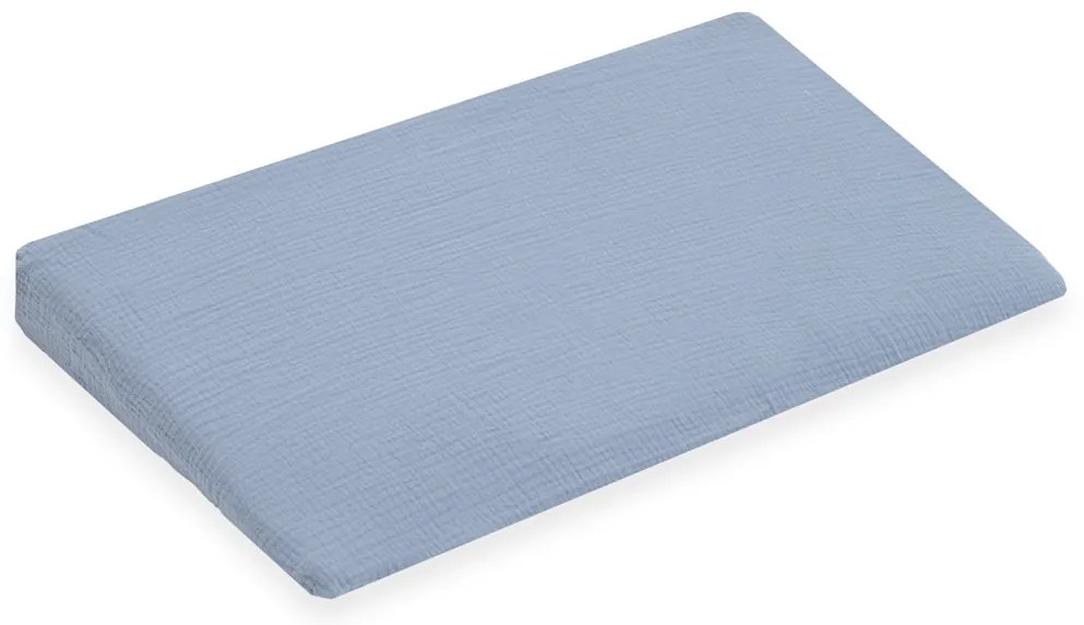 Mušelínový potah na kojenecký polštář-klín New Baby STANDARD 59x37cm blue Barva: modrá