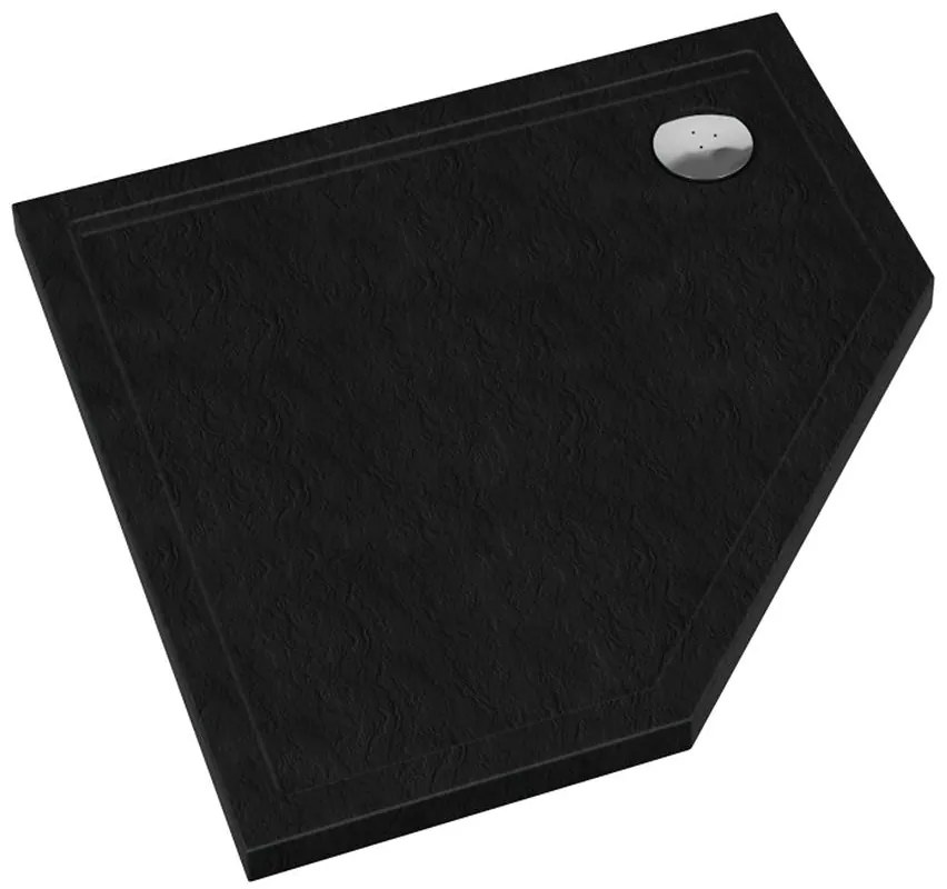 Vanička pětiúhelníkový Caspar New Black Stone 90x90x5 - 3.2398/C/St
