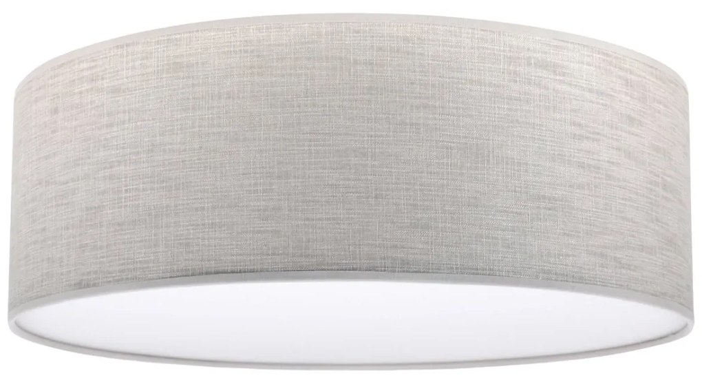 Stropní svítidlo Stone, 1x světle béžové textilní stínítko/bílé PVCové stínítko, (bílé plexisklo), (fi 40cm)