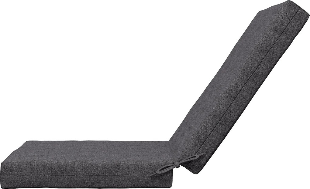 Outsunny Sada 2 venkovních polštářů na židle s opěrkou, 8 cm polstrování, rozměr 112D x 51Š cm, tmavě šedá | Aosom
