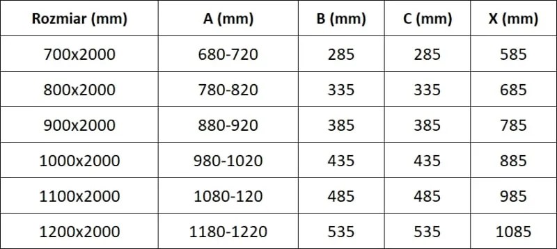 Mexen Exo sprchové dveře dvoukřídlé otevírací 100 cm, transparentní, černé - 814-100-000-70-00