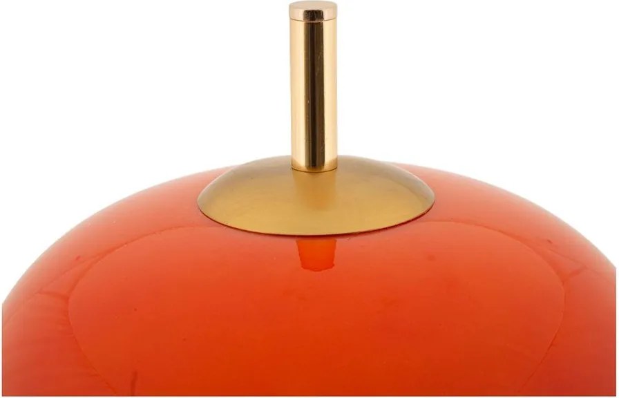 Oranžová/ve zlaté barvě kovová stolní lampa se skleněným stínidlem (výška 53 cm) Oldy – Mauro Ferretti