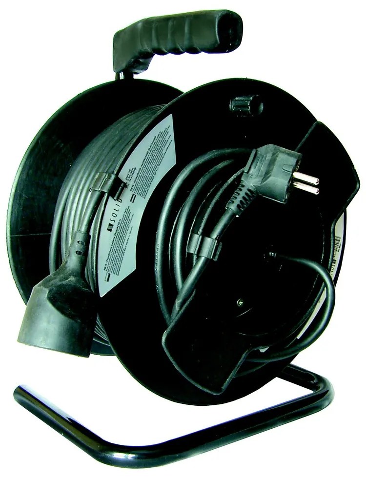 Prodlužovací kabel na bubnu 1Z - 50m, černá