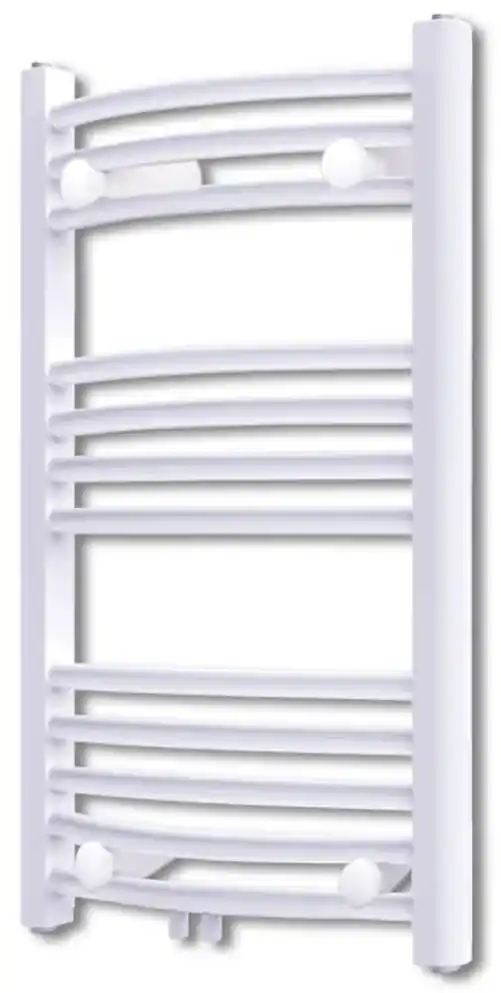 Žebříkový radiátor na ručníky - obloukový - ústřední topení - bílý |  500x764 mm | BIANO