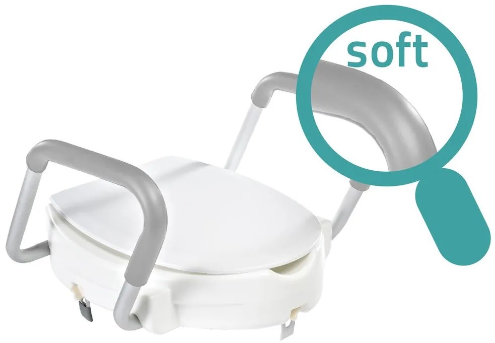 Ridder, WC sedátko zvýšeno 10cm, s madly, bílé, A0072001