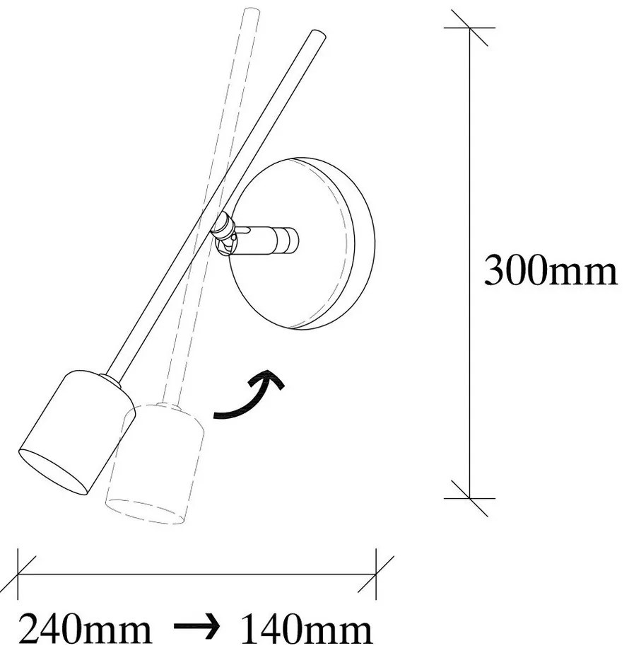 Nástěnné svítidlo do zásuvky ve stříbrné barvě Mizrak – Opviq lights