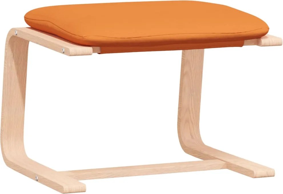 Relaxační křeslo s podnožkou tmavě žluté textil 3154420