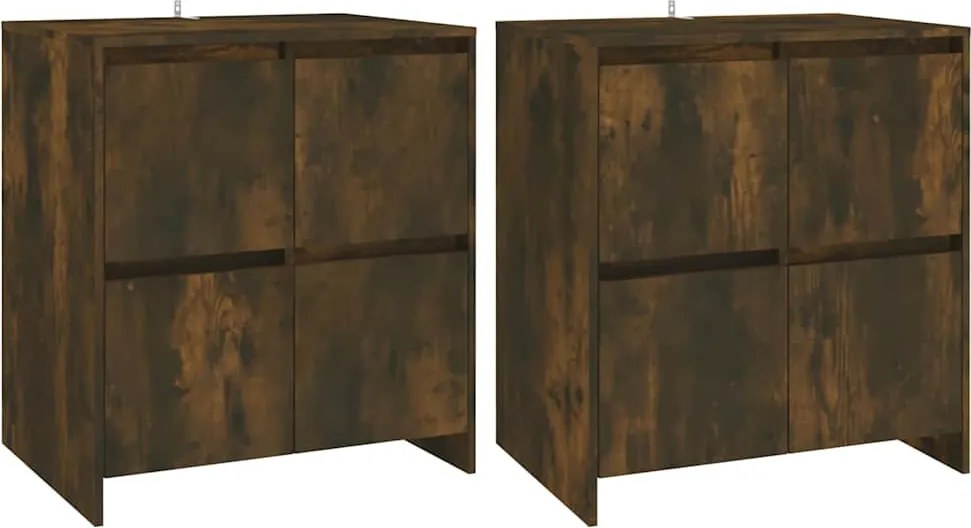 Příborníky 2 ks kouřový dub 70 x 41 x 75 cm kompozitní dřevo 3098094