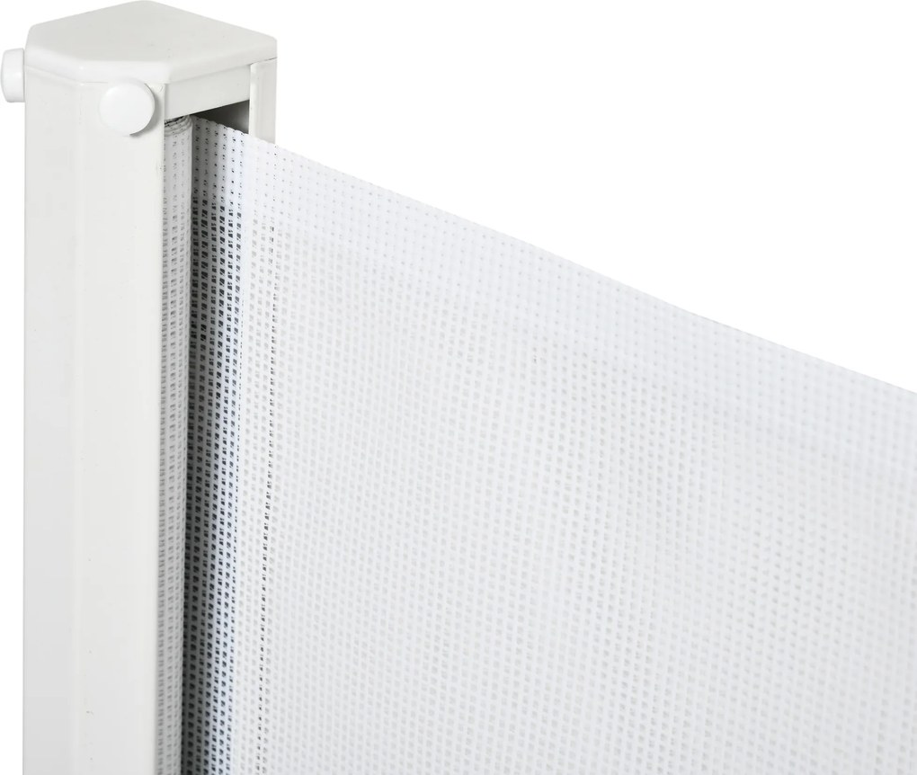 Schodišťová branka PawHut výsuvná bezpečnostní branka do dveří bezpečnostní přepážka PVC bílá 115x82,5 cm pro děti a domácí zvířata | Aosom.de