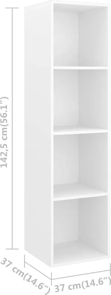 Nástěnné TV skříňky 2 ks bílé kompozitní dřevo 3079862