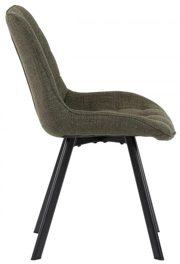 Jídelní židle VALEN — kov, látka, více barev Modrá