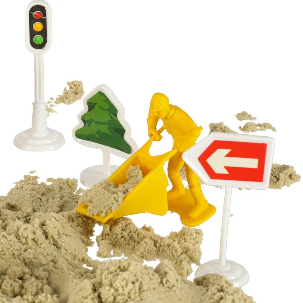 Creative Corner Dětský písek 1100g hradní vozidla formičky figurky kreativní sada