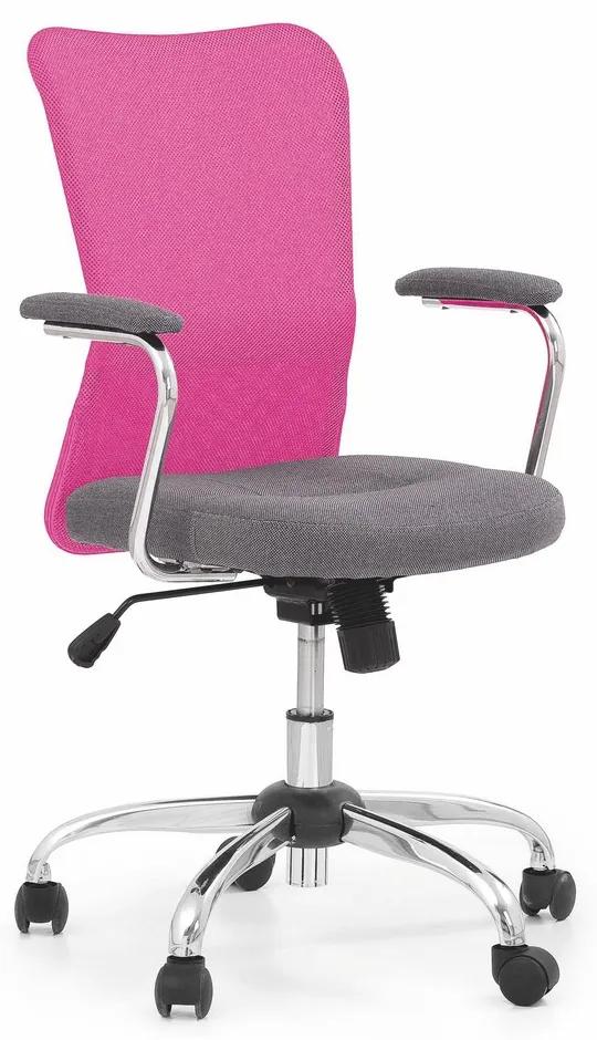 Dětská židle Andy, šedá / růžová